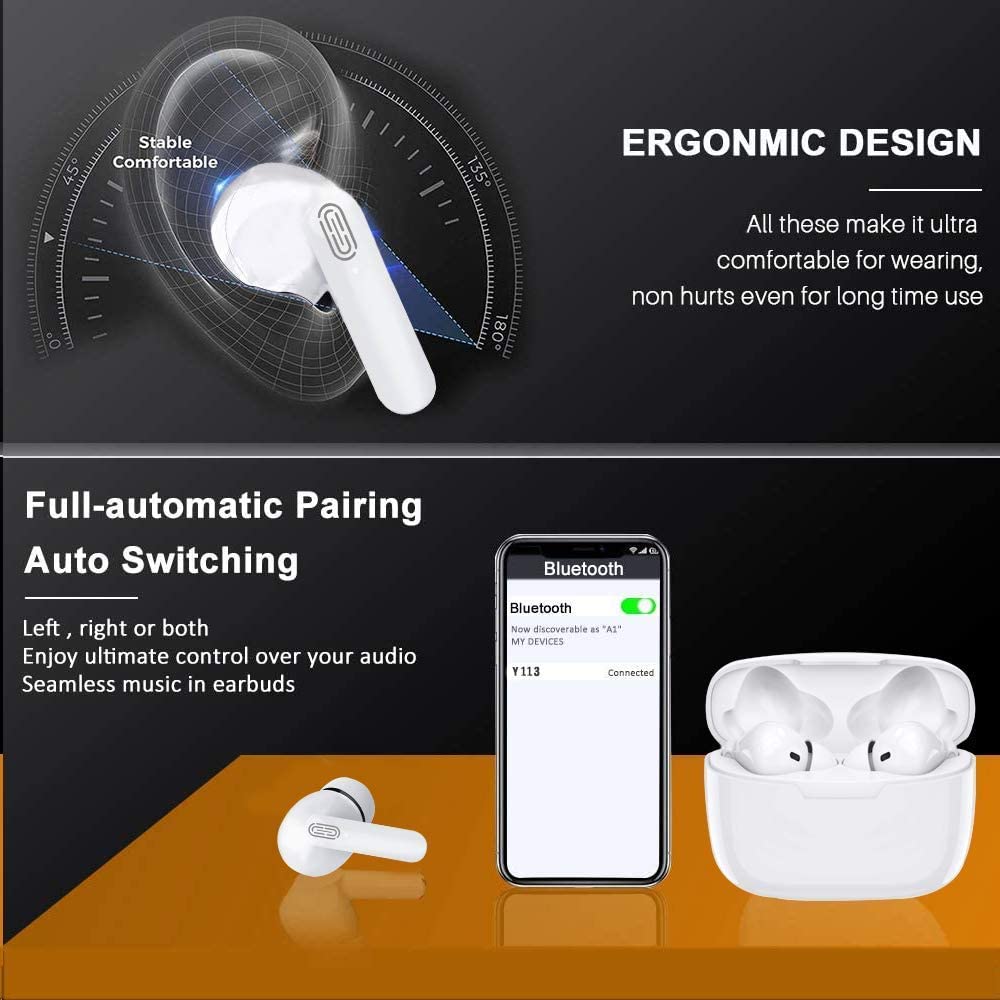 Y113 Wireless Bluetooth Earbuds White - Mobile City