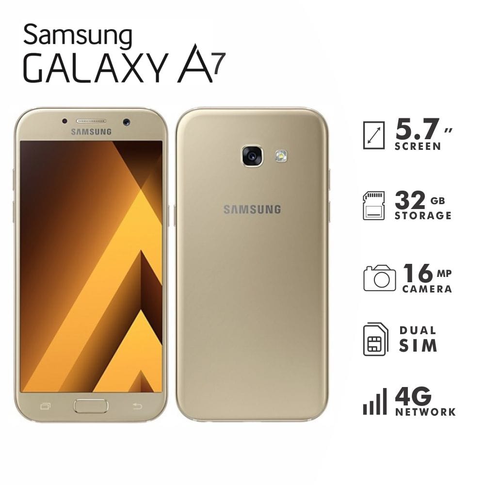 Samsung Galaxy A7 (2017) 32GB Gold Afterpay Available - Mobile City
