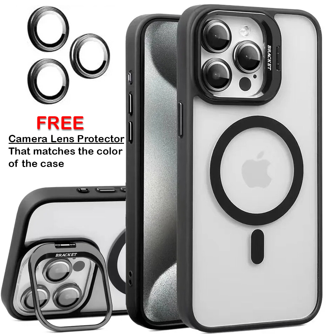 iPhone 16 Pro Max MagSafe Case with Kickstand and Camera Lens Protector ...